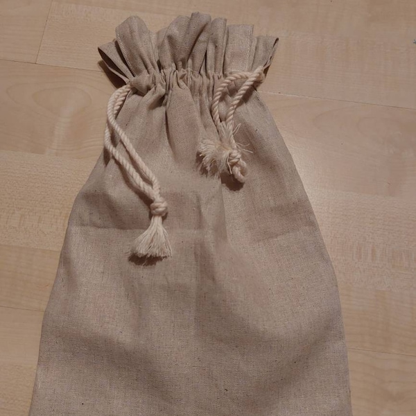 Linen Gift Wrapping, Cotton Drawstring Bag, Drawstring Bag, Christmas ...
