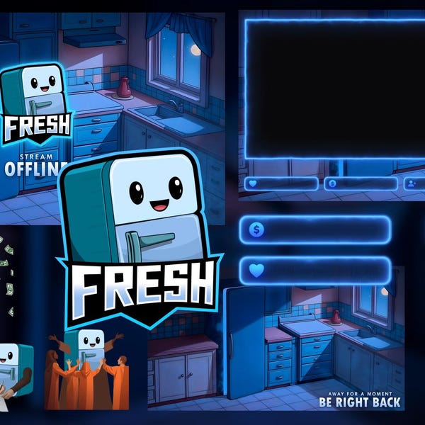 Neon Sign Stream Overlay Package [ANIMATED] - Etsy