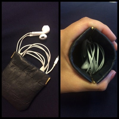 LEATHER Squeeze Facile Frame COIN CHANGE Pinch Pouch Purse Wallet ...