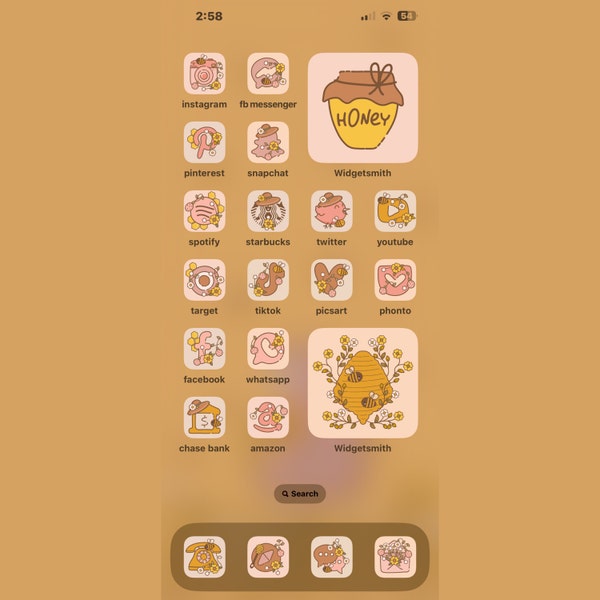 Honey Bees Aesthetic App Icons, Ios 14 Icons, iPhone Icons, Cottagecore ...