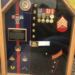 Military Uniform Shadow Box FREE SHIPPING Lower 48 States - Etsy