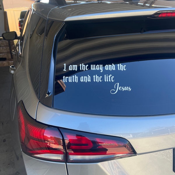 Christian Decal | Jesus Way Truth Life | Jesus Decal | Christian Gift ...