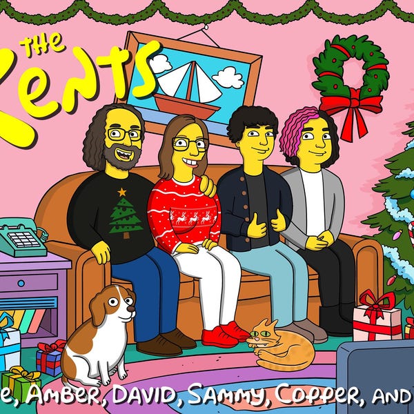 Simpsons Portrait, Simpsons Family Portrait, Custom Cartoon Portrait ...