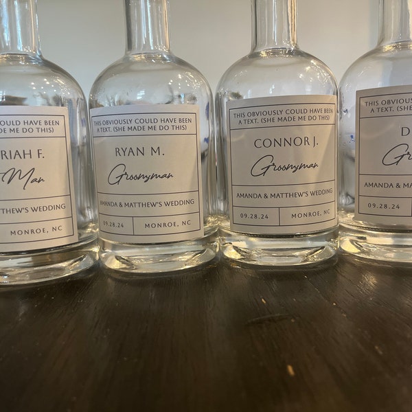 Groomsmen Proposal Label, Custom Groomsman Whiskey Proposal Gift Box ...