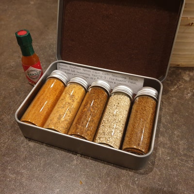 Modern Pocket Spice Kit Bottles With Aluminum Caps BUSHCRAFT, BUG-OUT ...