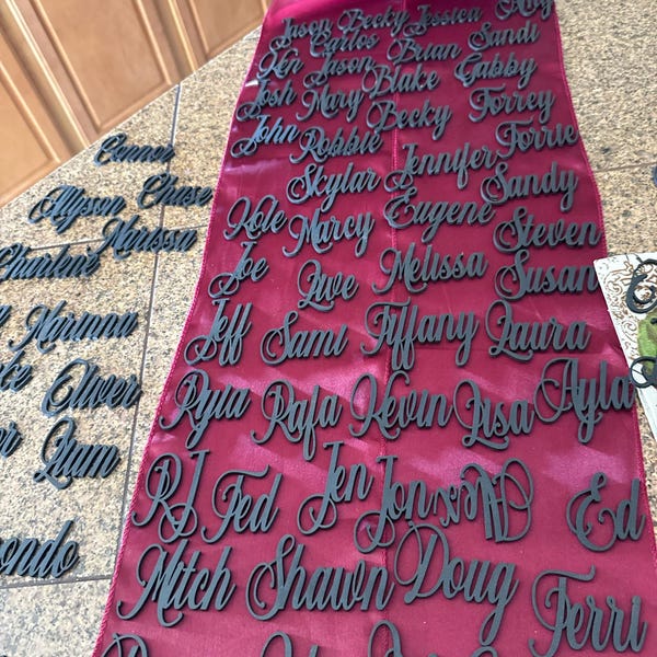 Luxury Wedding Custom Tags Name Plate Wooden Setting Wedding Name Place ...