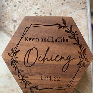 Wedding Engagement Proposal Ring Box Small Custom Engraved | Etsy