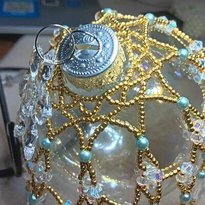 Easy Beaded Ornament Dripping With Swarovski Bicones or Czech Fire ...