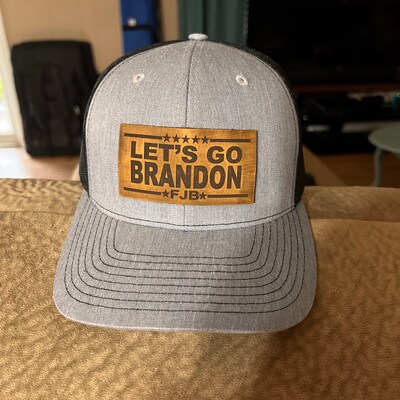 Lets Go Brandon Leather Patch Hat - Etsy