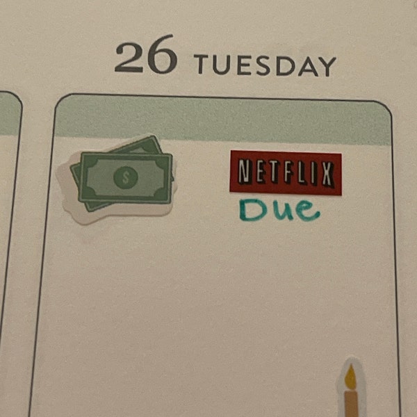 50 Netflix Reminder Stickers | Planner Stickers | Happy Planner - Etsy