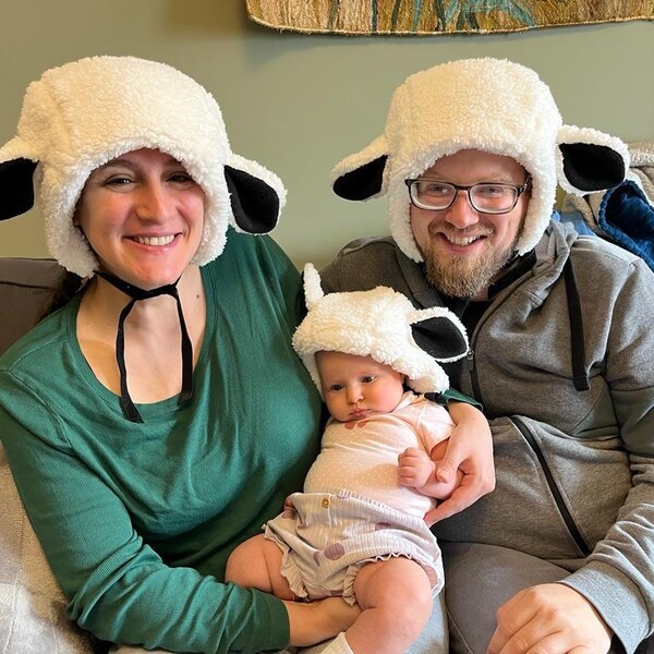 Ivory Sherpa Sheep Hat: Baby Toddler Lamb Bonnet With Ears - Etsy