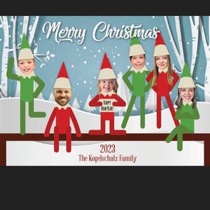 Elf Yourself Merry Christmas Greeting Card With Personalized Message ...