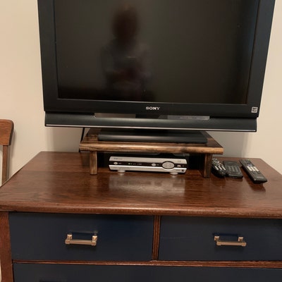 43.5 Monitor Stand Pine 3/4 Red Mahogany 43.5 X 11.5 X 4.75 TV Wood ...