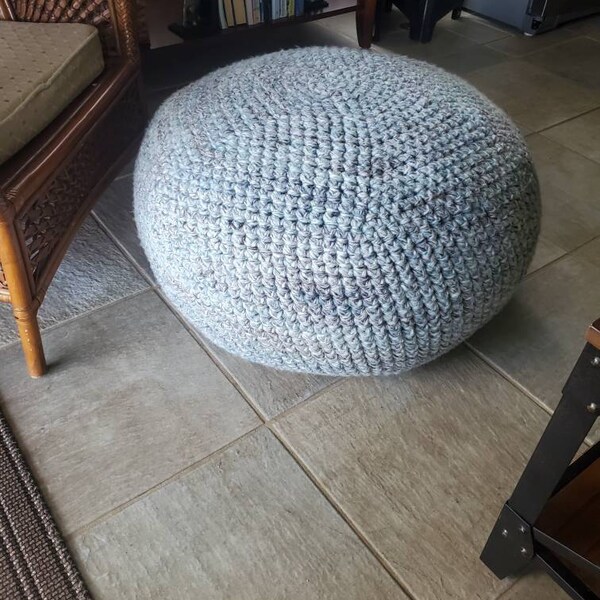 CROCHET PATTERN Diy Tutorial Crochet Pouf Poof, Ottoman, Footstool ...