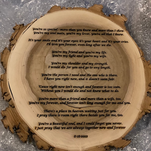 WILLOW Wood Slice (PERSONALIZED Engraving Optional) 9-10 Inch X 1 Inch ...