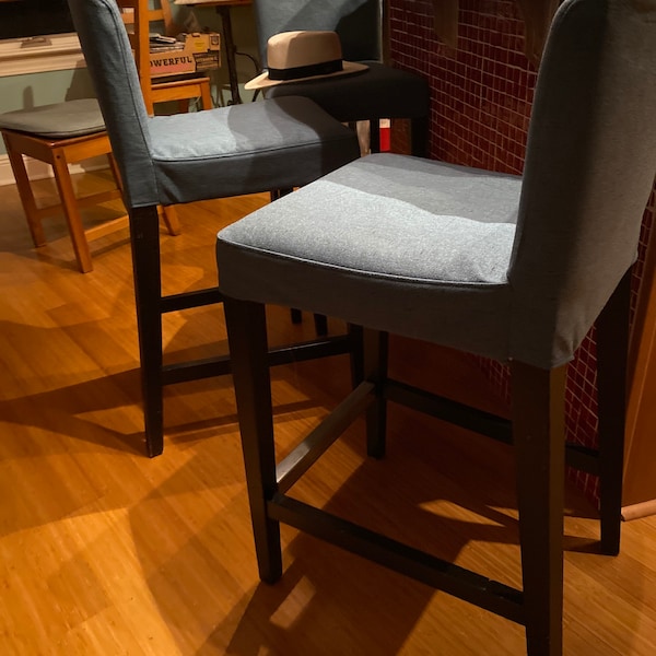 HENRIKSDAL Bar Stool Chair Cover Slipcover Hand Made With Multiple ...