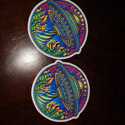 Hand Drawn UFO Sticker Flying Saucer Sticker Alien Sticker iPhone ...