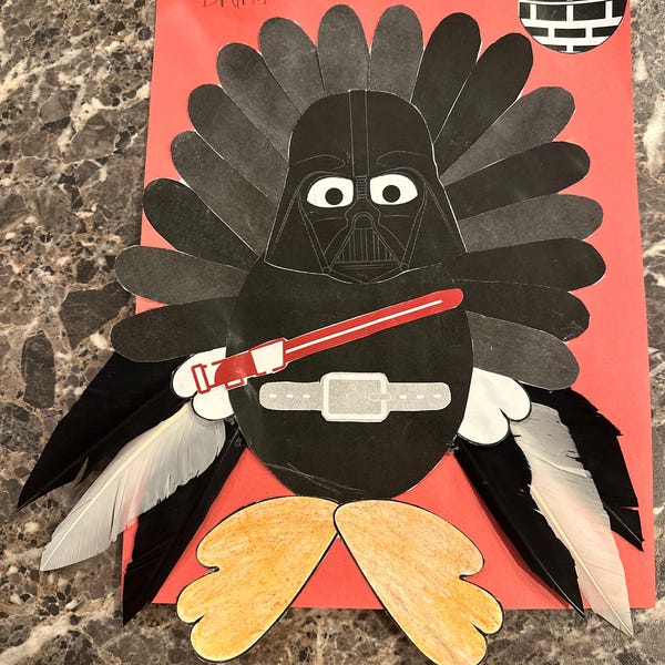Darth Vader Turkey Disguise Template Printable | Disguise a Turkey ...