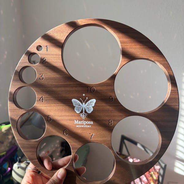 Walnut Cervical Dilation Board for Midwife Doula Birth -- Cervical ...