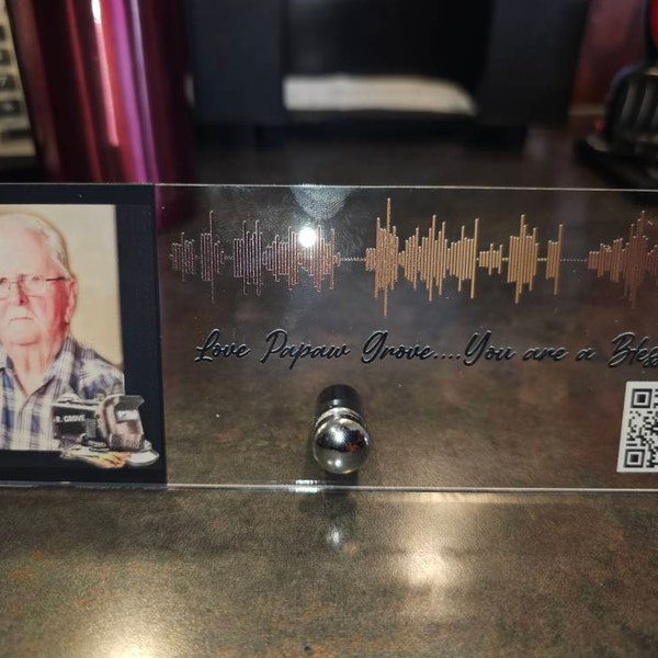 Soundwave Art QR Code | Song Plaque CUSTOM | Sound Wave With QR Code ...