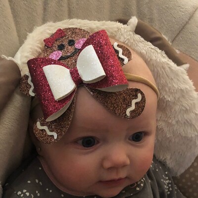 Christmas Gingerbread Bow Template, Christmas Bow SVG, Christmas SVG ...