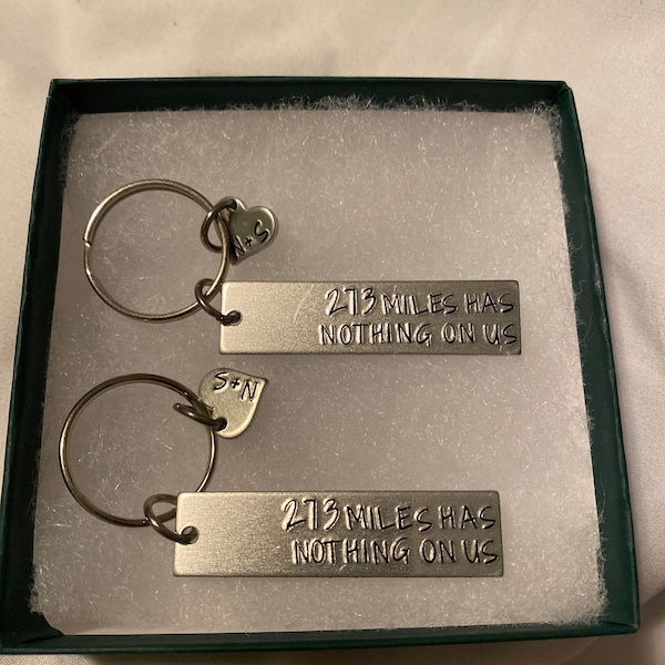 Long Distance Relationship Keychain-custom/ Personalized Gift for Long ...