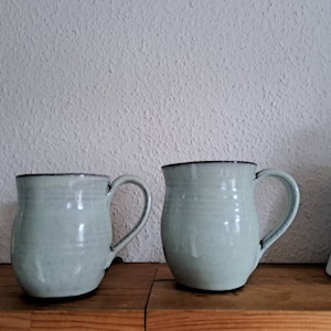 Ceramic Light Blue Salt Cellar, Ceramic Salt Canister, Pottery Salt Jar ...