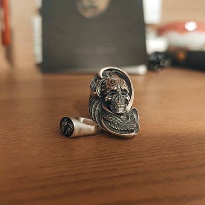 Haida Skull Ring - Etsy