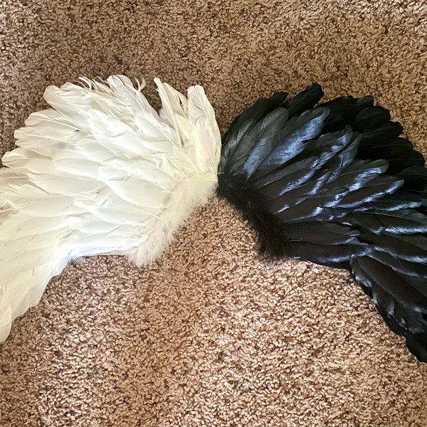 Black White Angel Demon Tutu Costume - Tutu, Angel Wings, and Halo ...