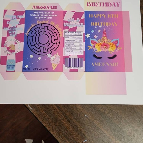 Editable Froot Loops Cereal Box Template: Kids Party Favor (canva) - Etsy