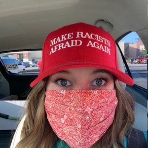 Make Racists Afraid Again RED Hat Cap Anti Hate - Etsy