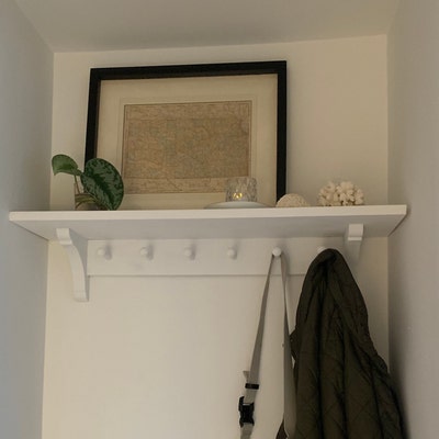 Shaker Peg Rack With Shelf Peg Rack Peg Rail Wall - Etsy