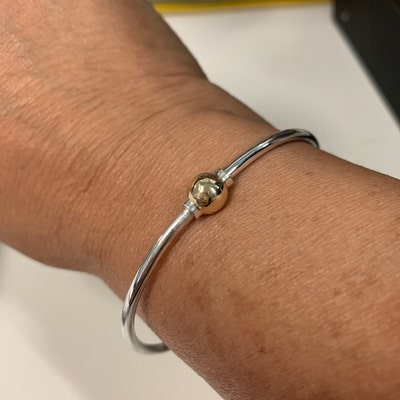 Made on Cape Cod. Bracelet Made in Sterling Silver With a 14k - Etsy