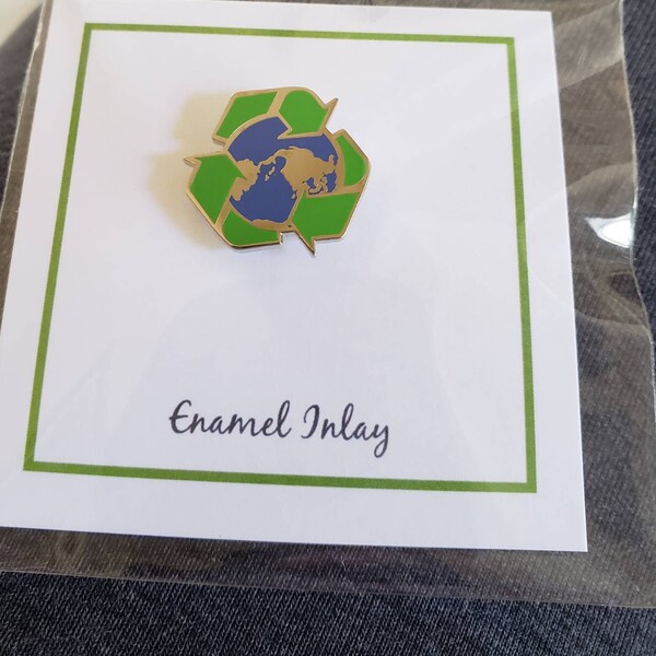 Recycle Earth Enamel Pin- EP102- Reduce, Reuse, Recycle, Earth Day and ...