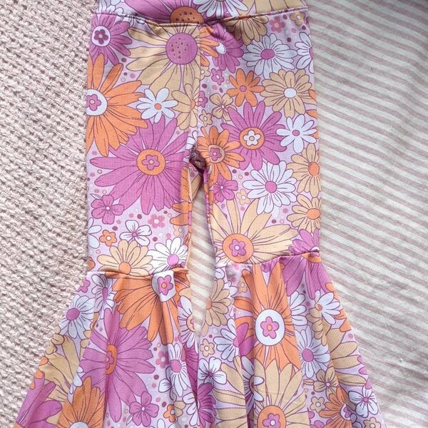 Flare Leggings Pattern, Flared Pants Pattern PDF, Girls Bell Bottom ...