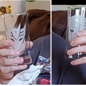 Transformers 2pc Cooler Glass Set - Etsy