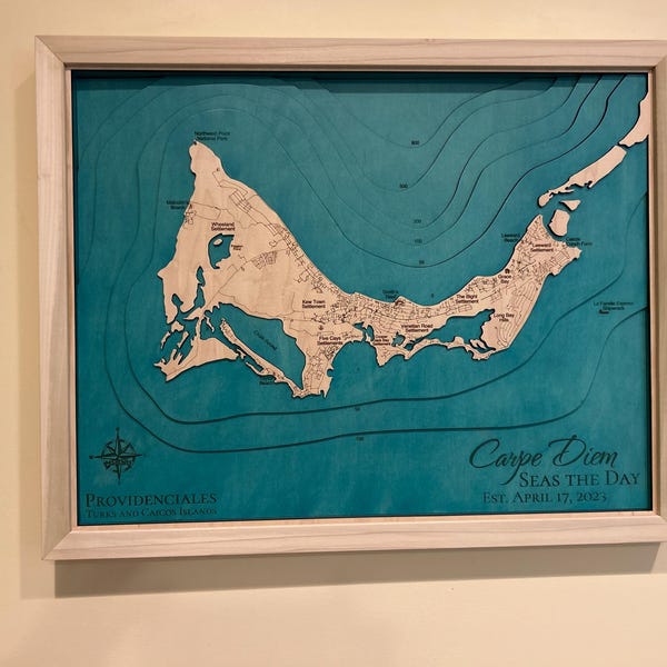 Custom Coastal 3D Wood Map, Custom Beach House Map, Choose Your Custom ...