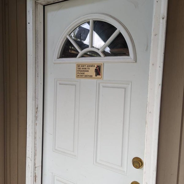 Small Do Not Open Door Sign | No Soliciting Sign | Do Not Disturb Sign ...