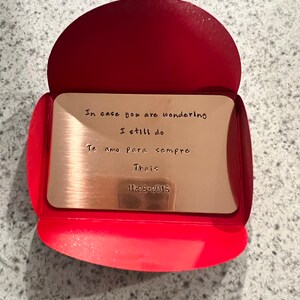 Personalized Birthday Gift Copper Wallet Card Hand Stamped Pocket ...