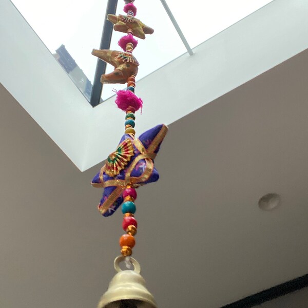 INDIAN HANGING STARS Decoration Wall Door Window Hanging Tota Bells ...