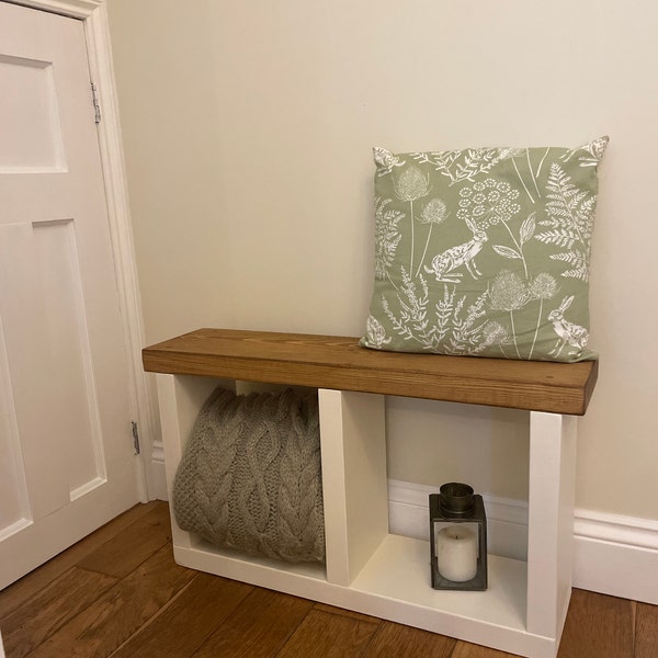 Solid Wooden Bench Seat Storage Unit Table - Etsy UK
