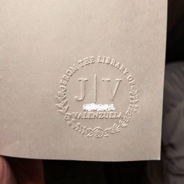 Book Embosser Personalized, Ex Libris, Custom From the Library of Book ...
