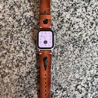 Brown Leather Apple Watch Band 38mm 40mm 41mm 42mm 44mm 45mm 49mm ...