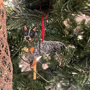 Hand-painted SIBERIAN HUSKY GREY Wood Christmas Tree Ornament Artist ...