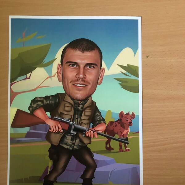 Customized Cartoon Hunter, Custom Hunting Figure, Huntsman Personalized ...