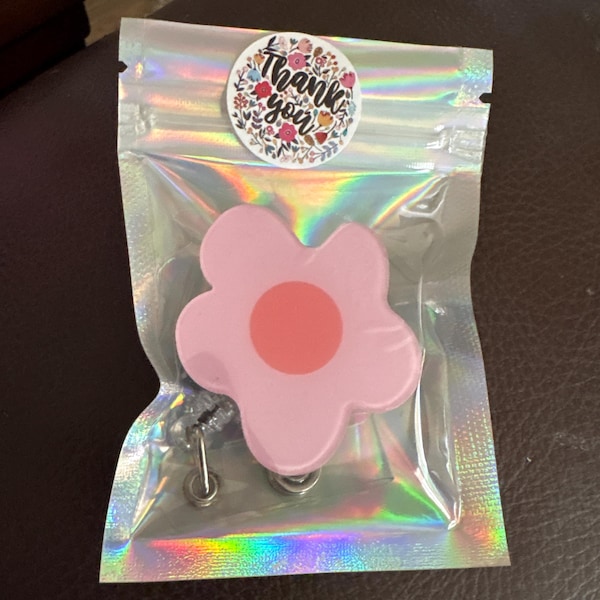Cute Flower Badge Reel, Pastel Badge Reel, Nurse Badge Holder ...
