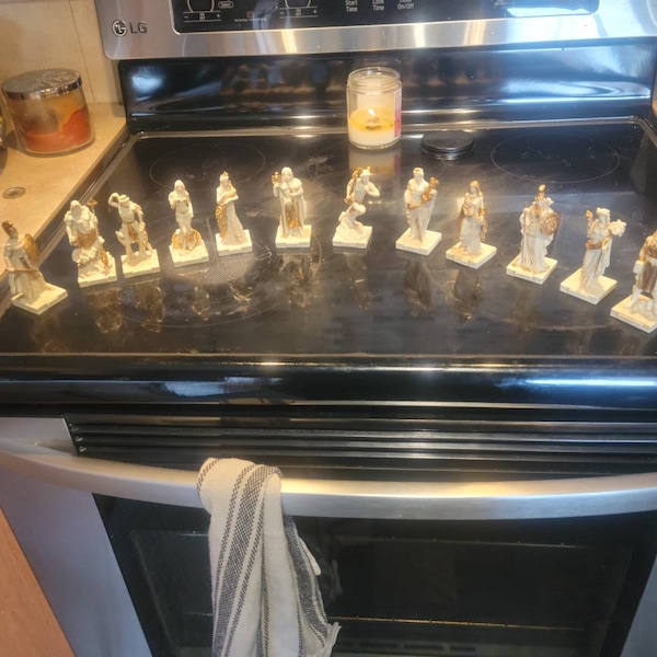 Vintage Ancient Greek Gods & Goddesses Mini Statues Set of 12 - Greek ...