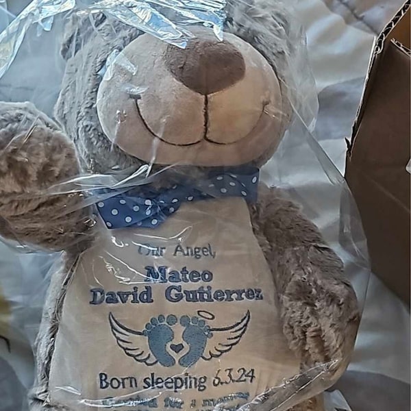 Comfort Bear, Memorial Bear, Ashes Urn, Huggable Urn, Baby Loss, Angel ...