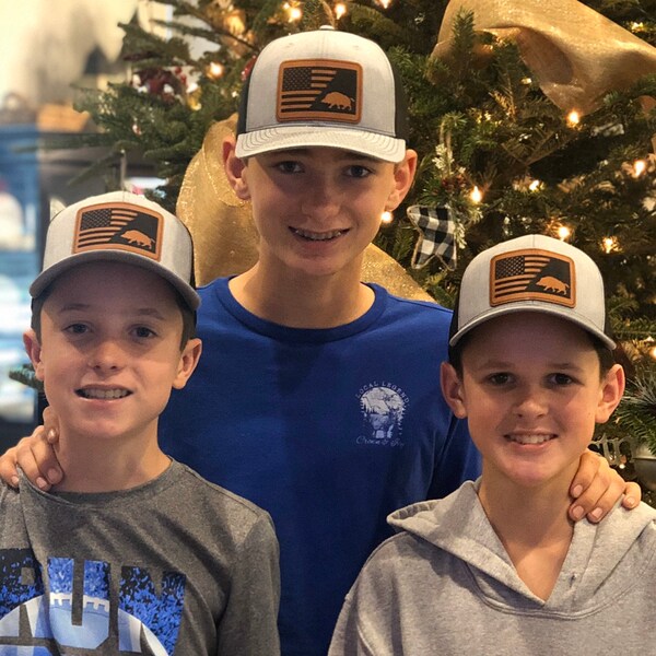 Wild Bore Leather Engraved Trucker Hat, Hog Hunting, Hunting Gift for ...