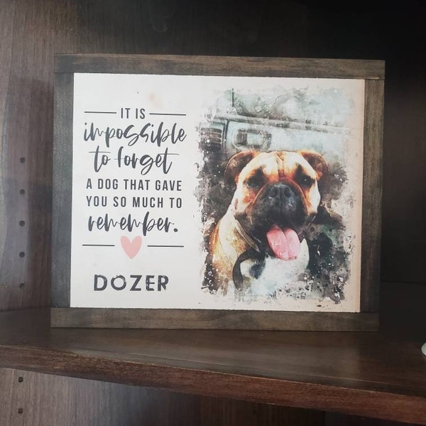 Pet Loss Sign, Watercolor Pet Sign, Animal Loss Sign, Pet Loss Gift ...